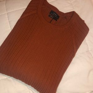 Zara | Sweaters | Zara Mens Ribbed Knitted Pullover Sweater L Nwt ...
